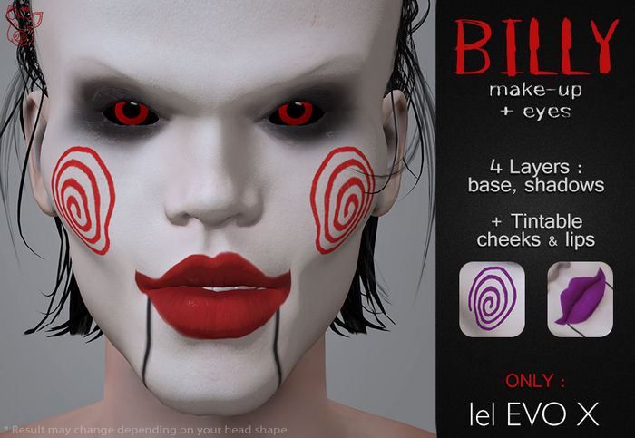 Second Life Marketplace - Mad' - Billy Make-up [BOM EvoX]